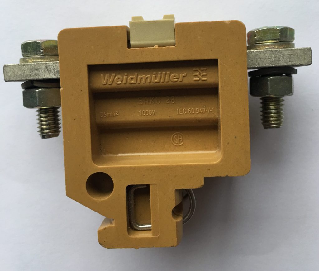 WEIDMULLER SAK SERIES HIGH CURRENT FEED-THROUGH TERMINALS FOR TS32 DIN ...